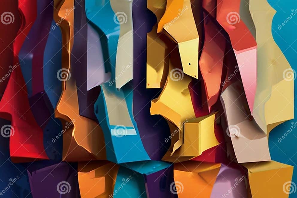 An Image of Random Shapes Colored with Random, Overlapping Colors ...