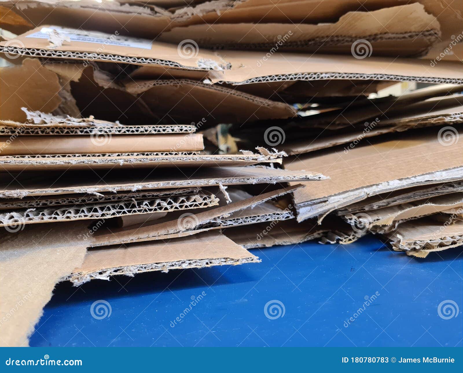 Flattened Cardboard Boxes Stacked Randomly Stock Image - Image of ...