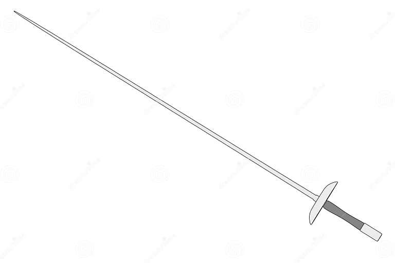 Image of rapier weapon stock illustration. Illustration of sketch ...