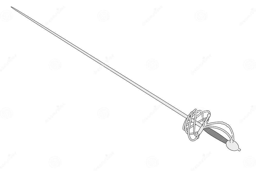 Image of rapier weapon stock illustration. Illustration of sword - 38467822