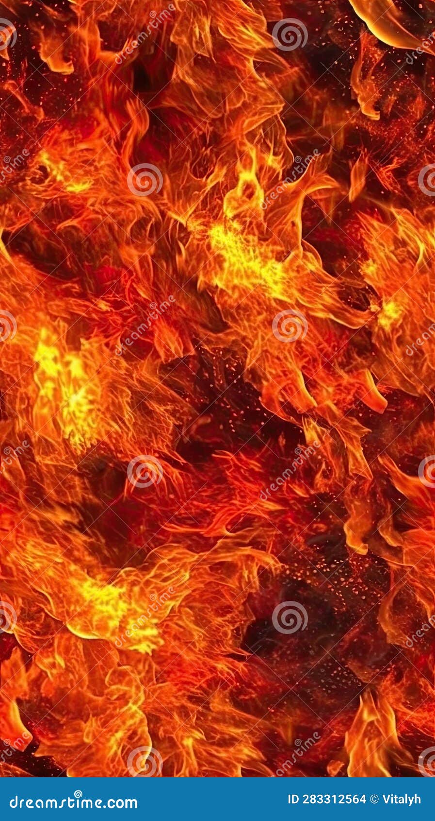 Image of a Realistic Solid Flame Burning. Fire Background Stock ...