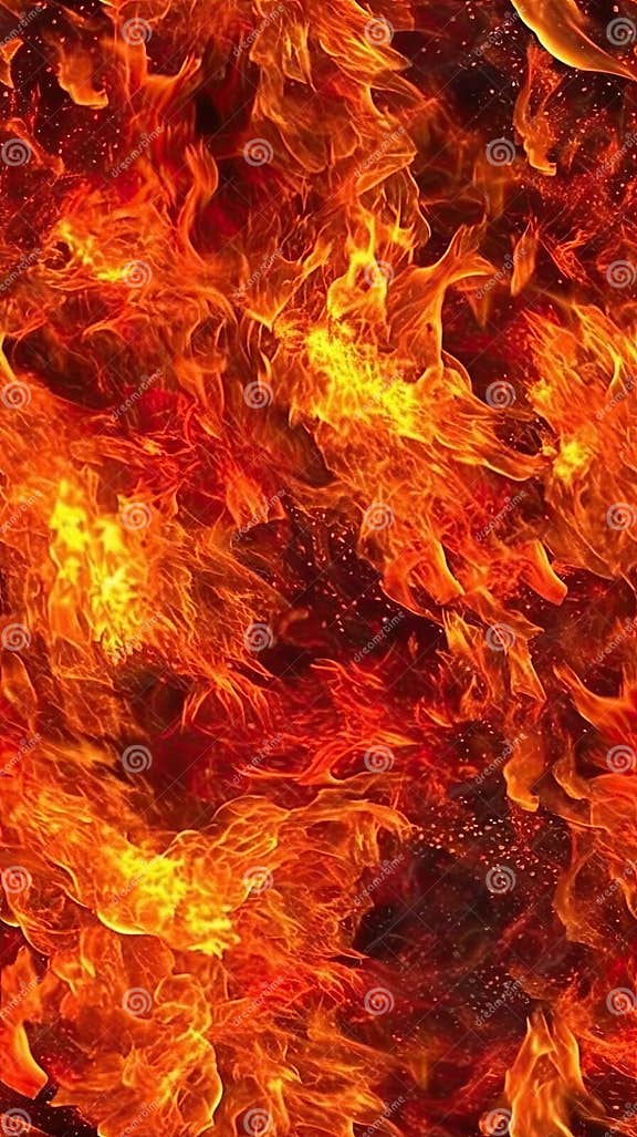 Image of a Realistic Solid Flame Burning. Fire Background Stock ...