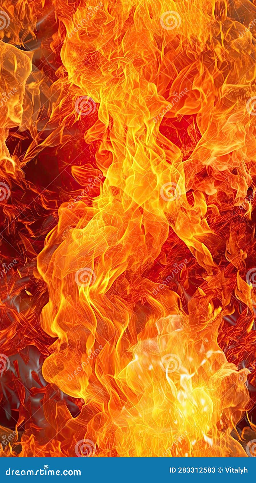 Image of a Realistic Solid Flame Burning. Fire Background Stock ...