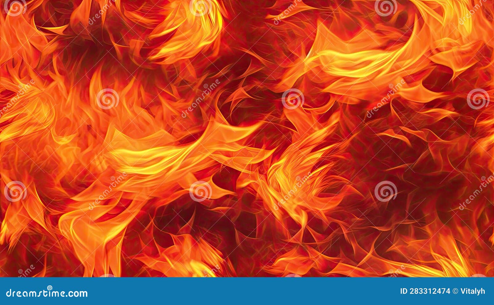 Image of a Realistic Solid Flame Burning. Stock Illustration ...