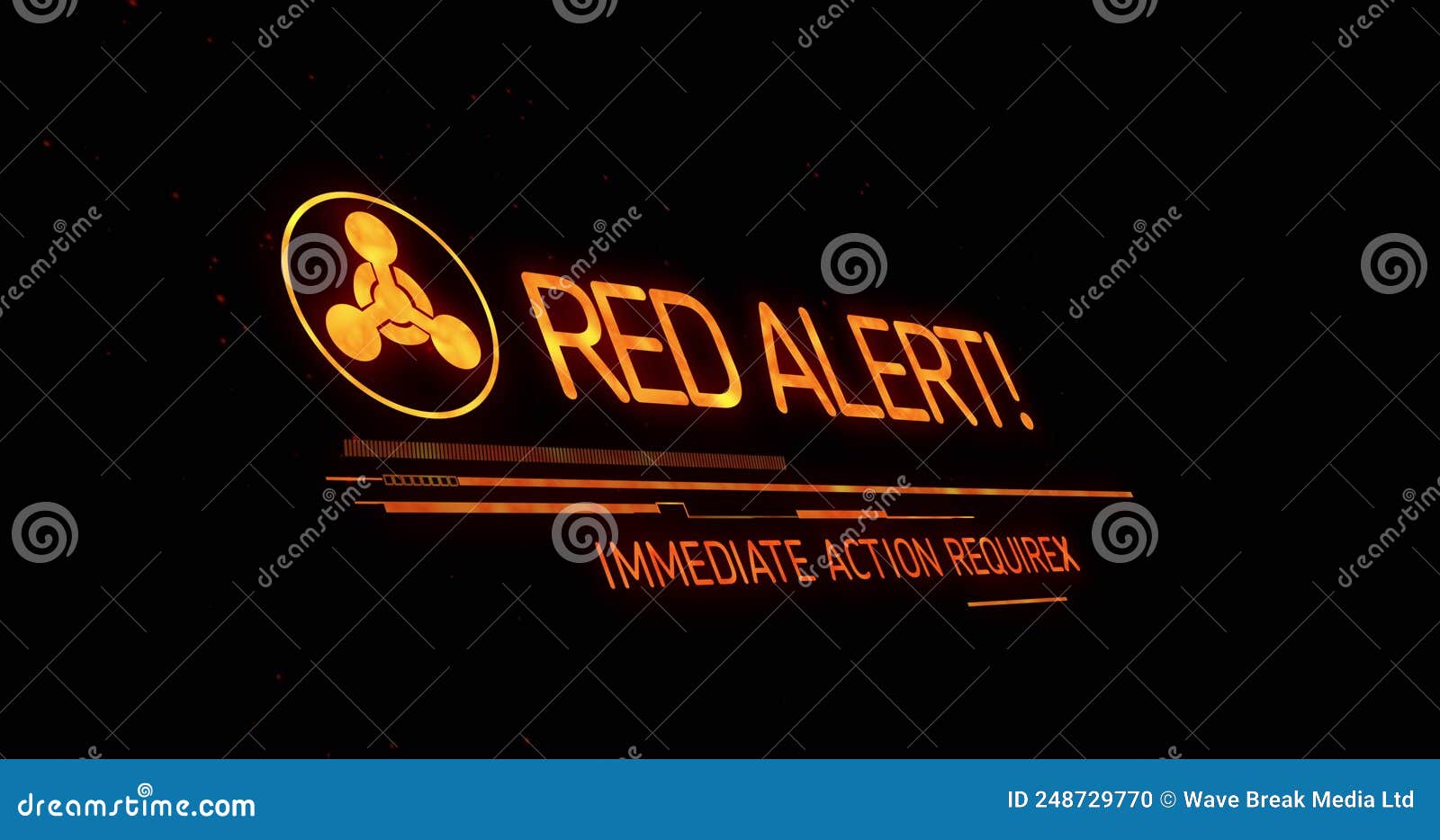 Image of Red Alert Sign and Text on Black Background Stock Illustration ...