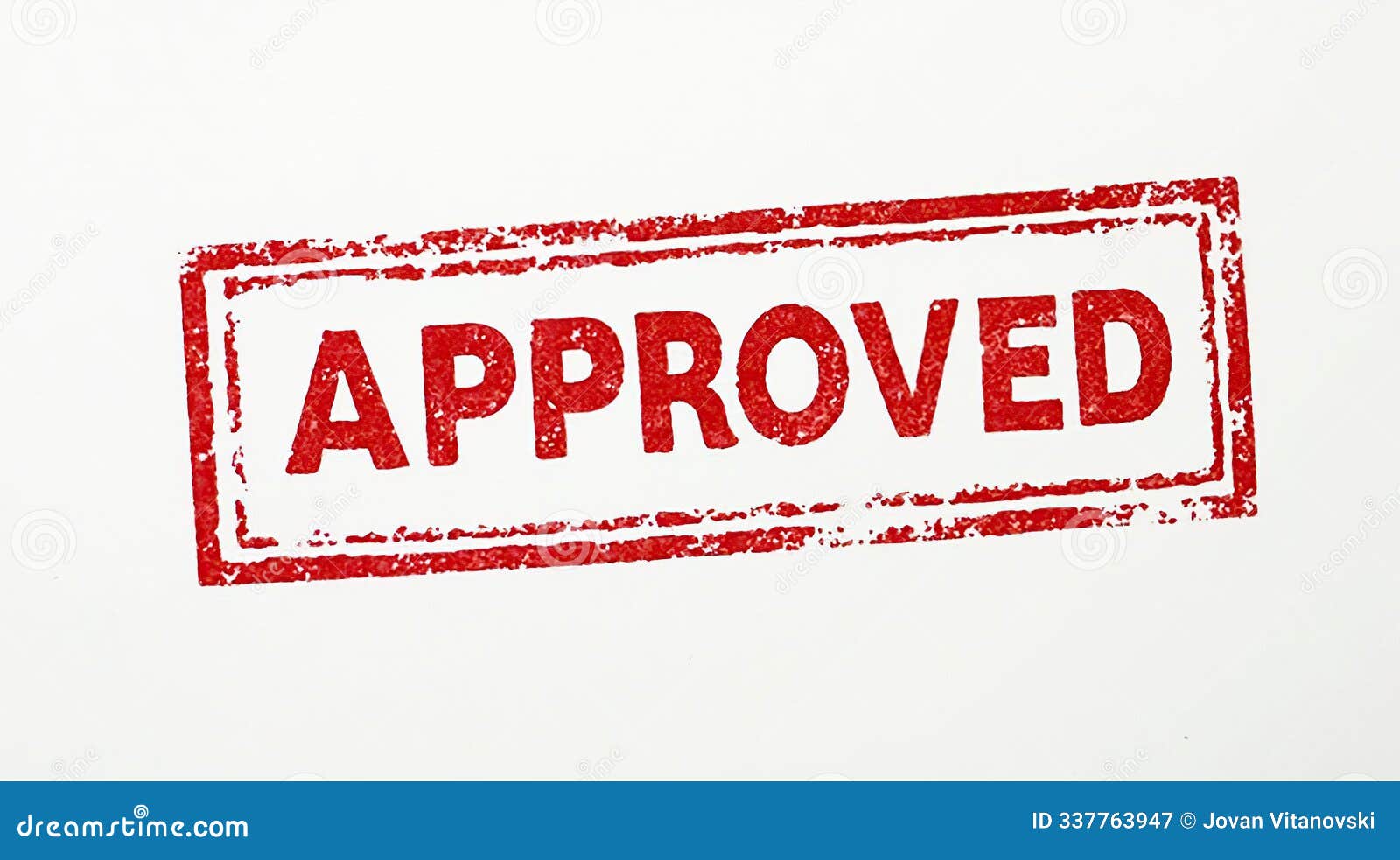 Red Approved Stamp on White Paper for Document Validation Stock ...