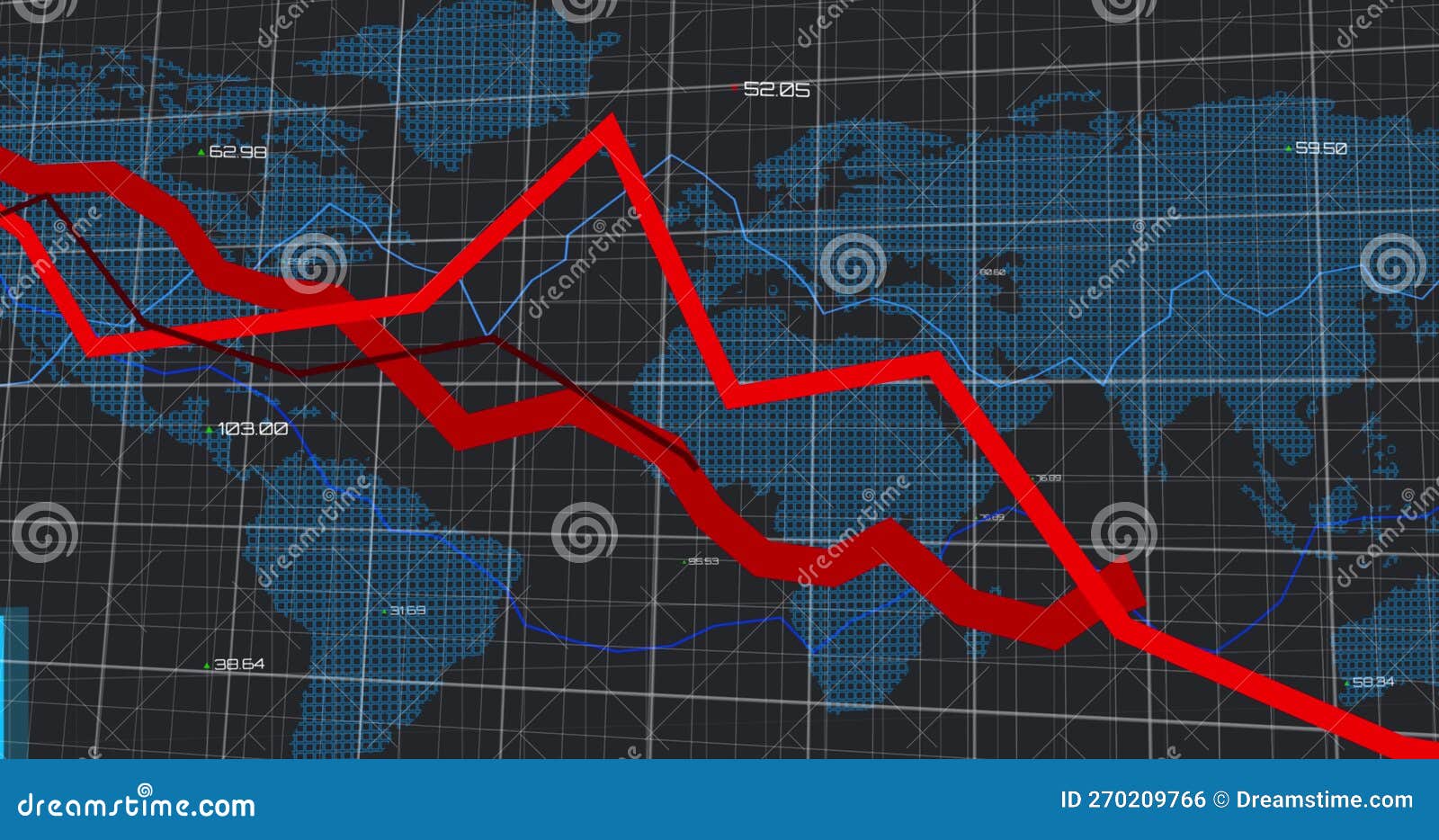 Blue Graphs And Bar Charts In Cityscape Stock Photography ...
