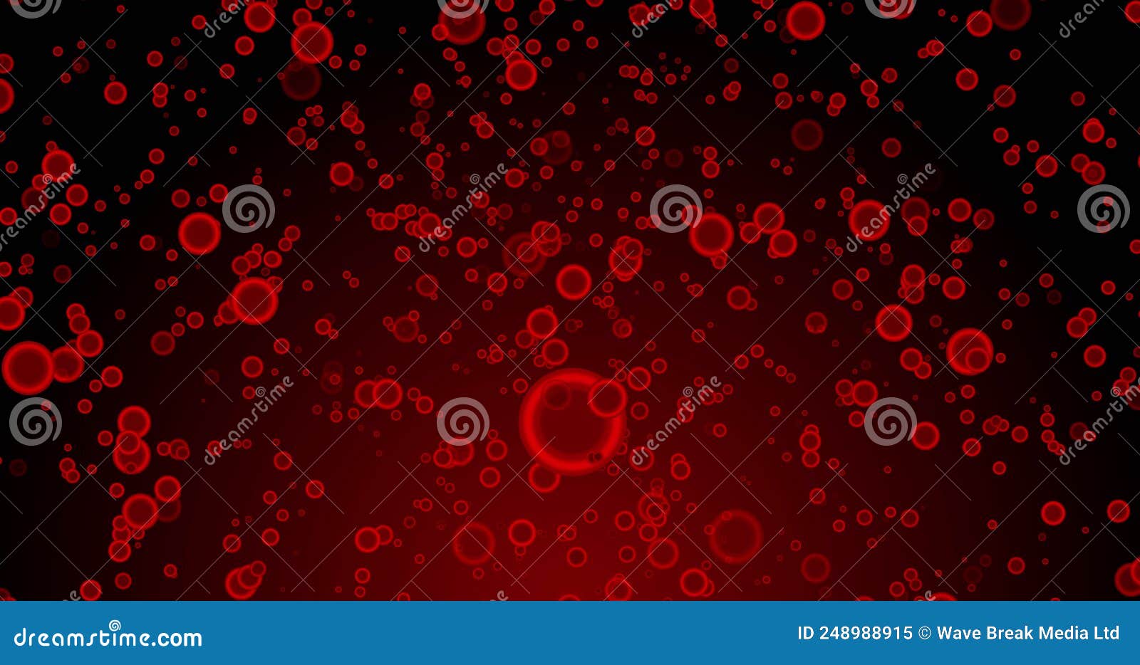Image of Red Bubbles Falling on Dark Red Background Stock Illustration ...