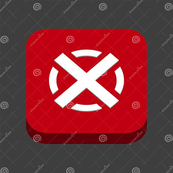 An Image of a Red Cross X,Wrong Mark Icon,color Red Model 3D Stock ...