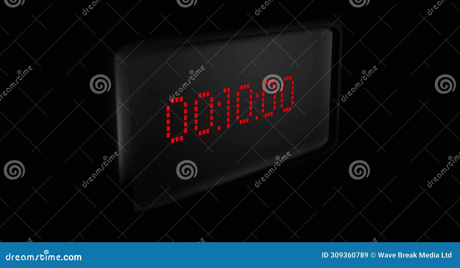 Image of Red Digital Timer Changing on Black Background Stock ...