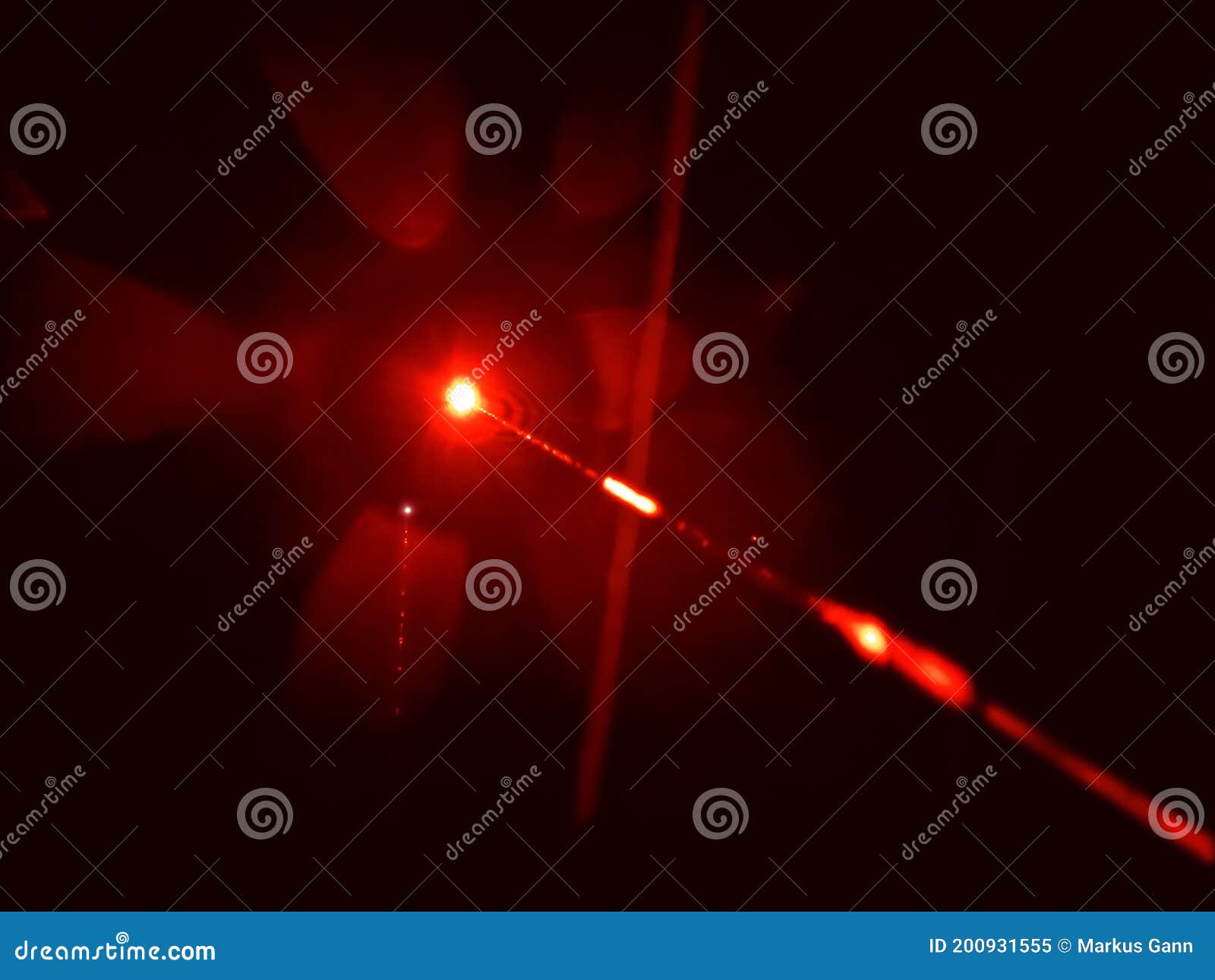 Red laser beam stock image. Image of shiny, color, hightech - 200931555