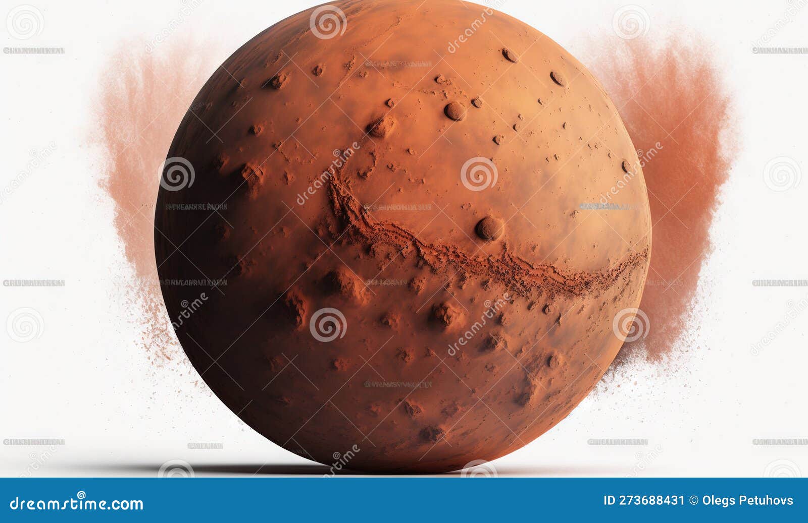An Image of a Red Planet with Dust Coming Out of it Stock Illustration ...