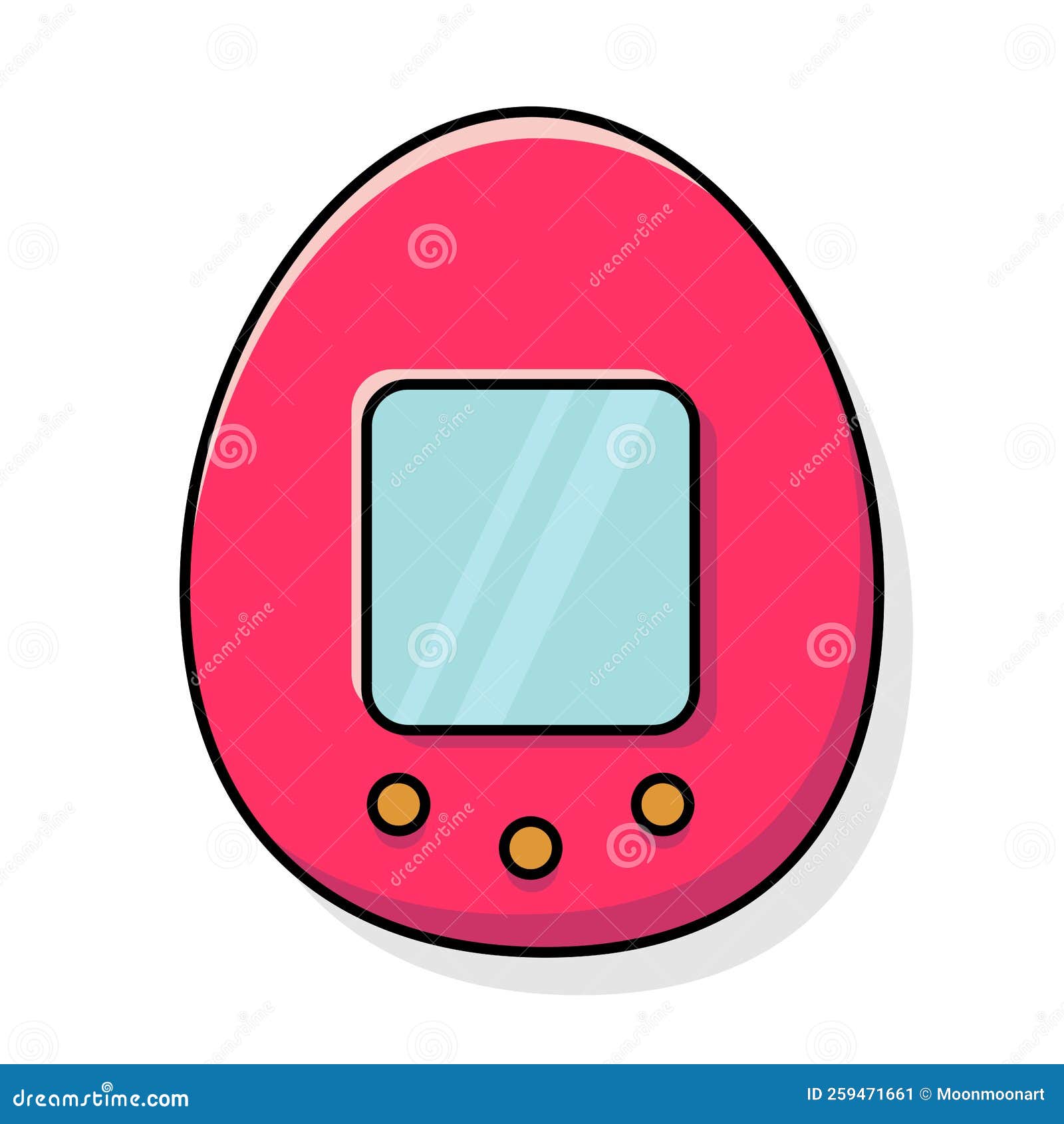 Vector Tamagotchi Icon. On White | CartoonDealer.com #87876851