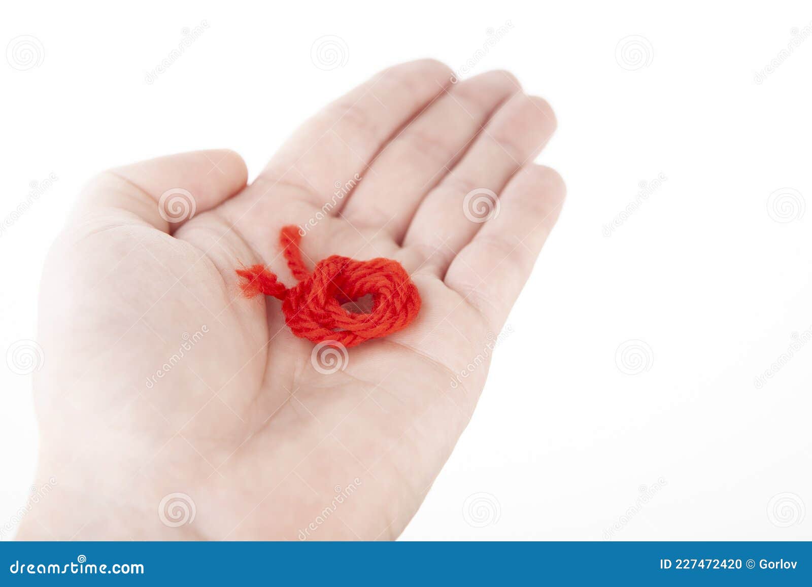 Image of Red Thread White Background Stock Photo - Image of hand ...