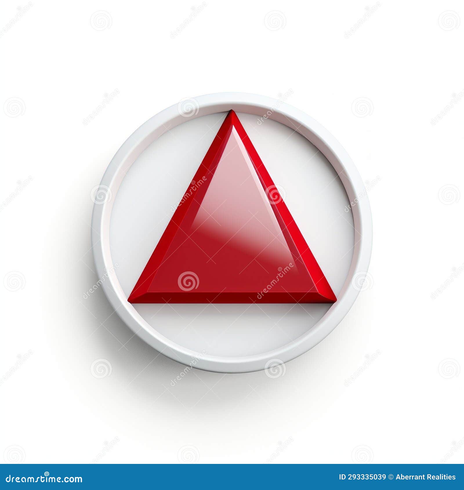 An Image of a Red Triangle on a White Background Stock Image - Image of ...