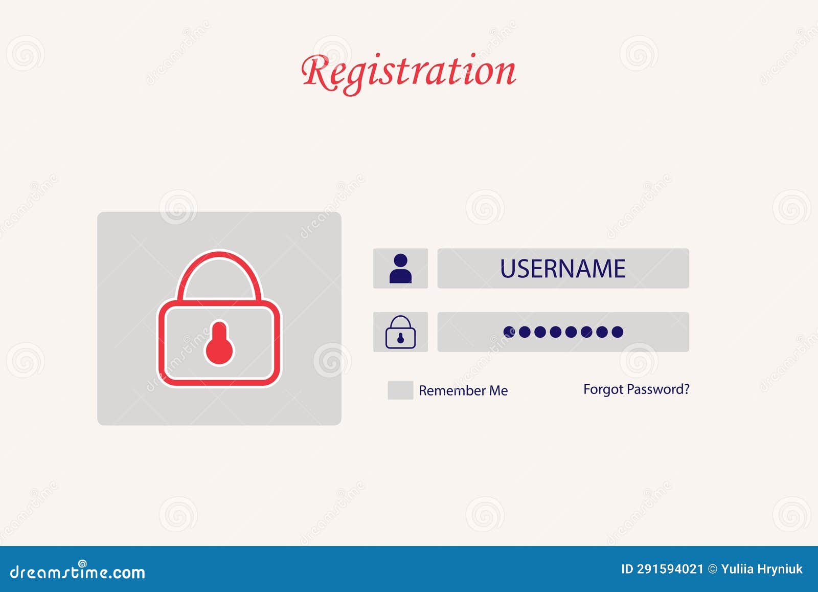 Image of Registration on the Site. Password and Login Management Stock ...