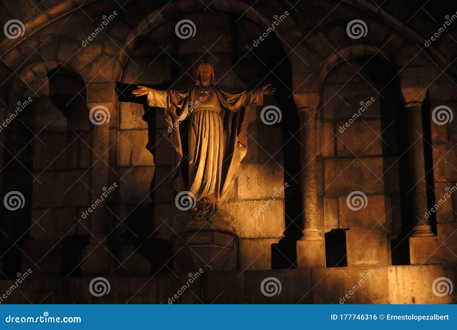 Image of a Religious Figure Crossed by a Mystical Illumination Stock ...