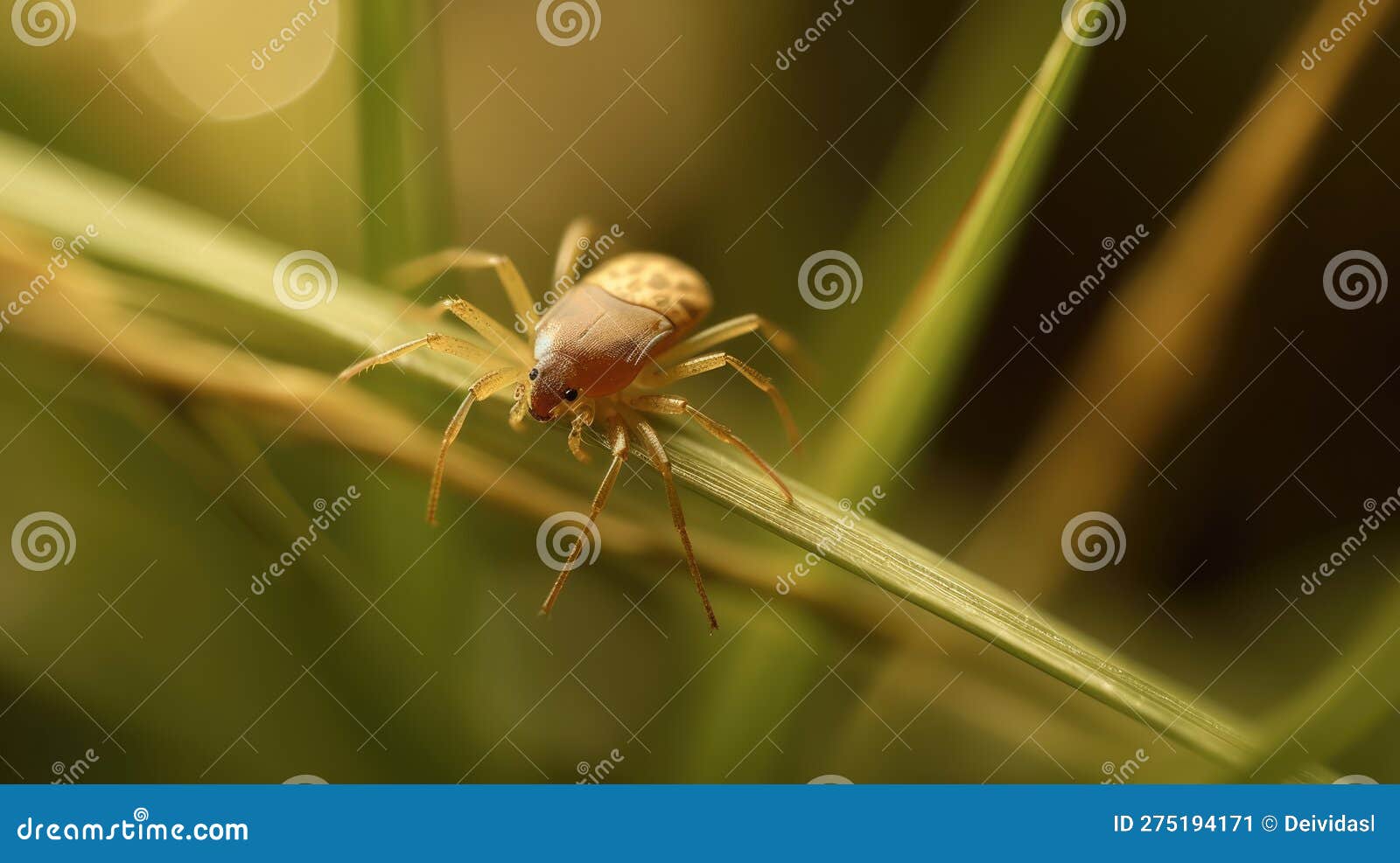 Tick Clinging To a Grass Straw, Waiting for it S Prey. Stock ...