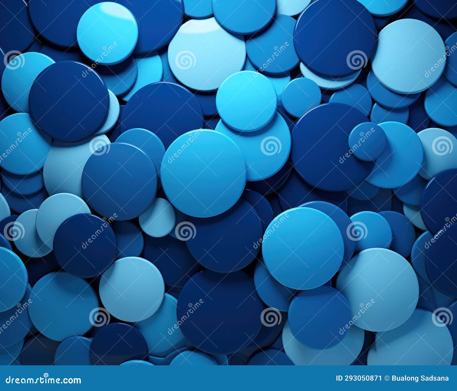 Pile of Mixed Blue Primitive Geometric Shapes. Stock Illustration ...