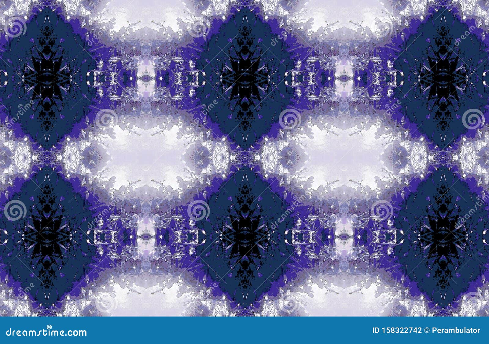 BLUE and PURPLE with BLACK and WHITE in LACE PATTERN Stock Photo ...