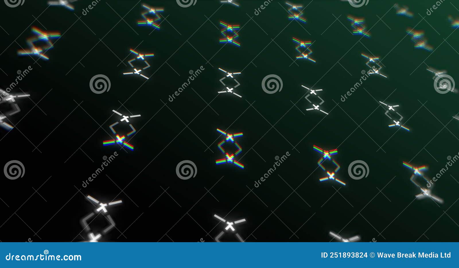 Image of Repeatable Shapes Moving on Black Background Stock ...
