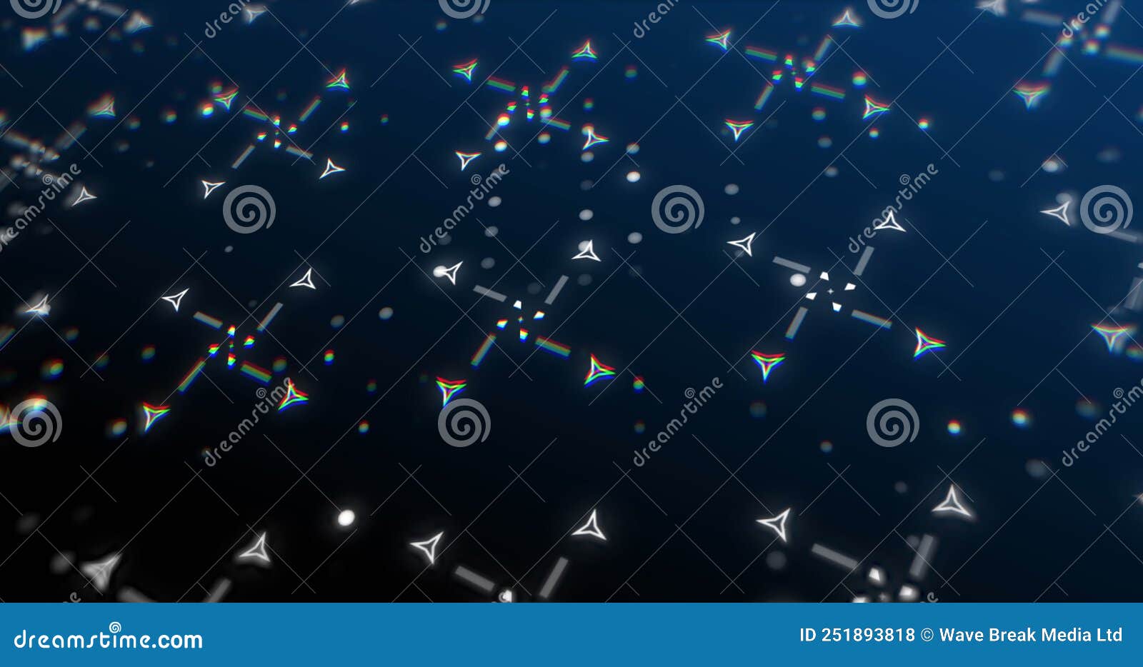Image of Repeatable Shapes Moving on Navy Background Stock Illustration ...