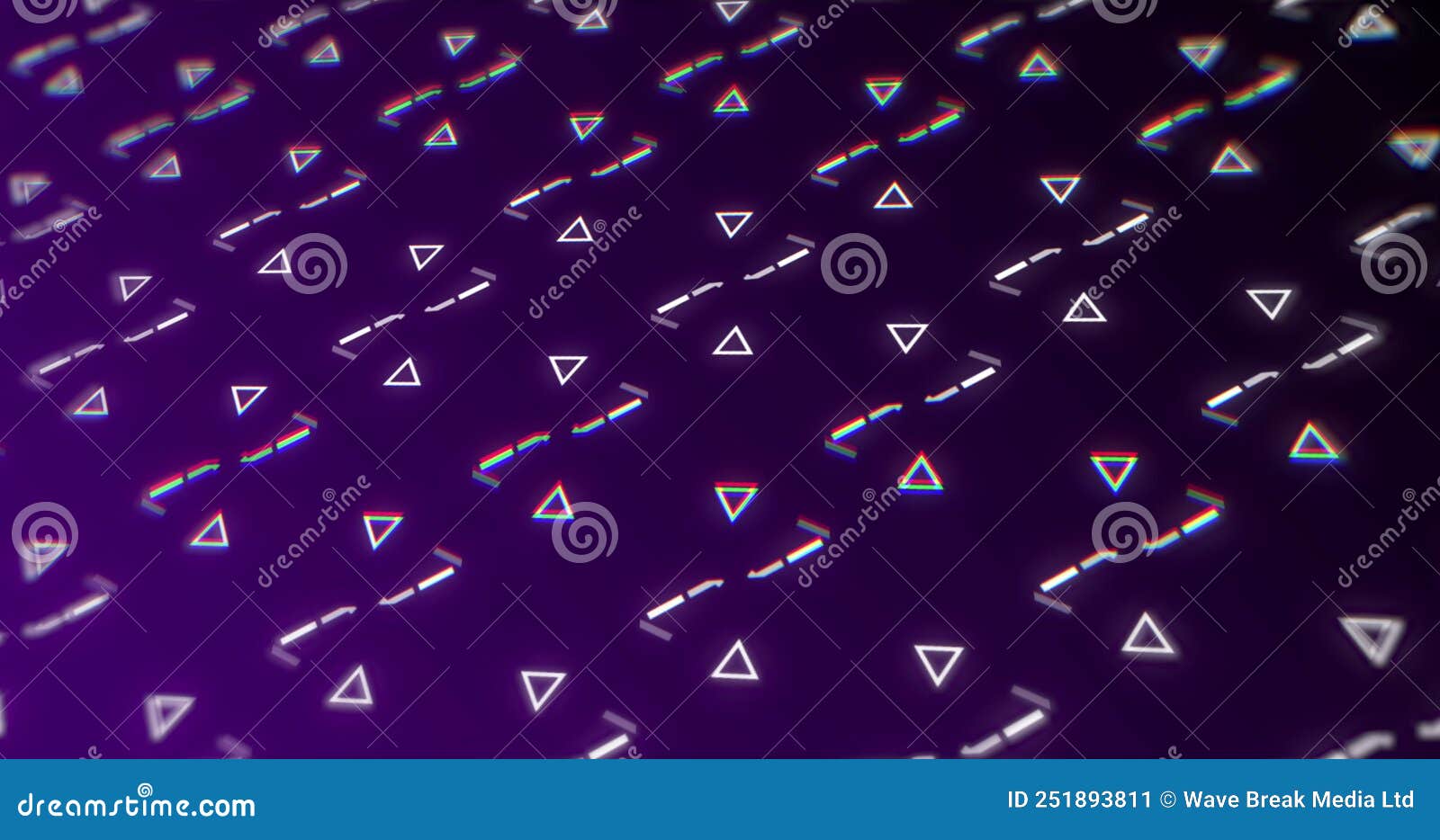 Image of Repeatable Shapes Moving on Violet Background Stock ...