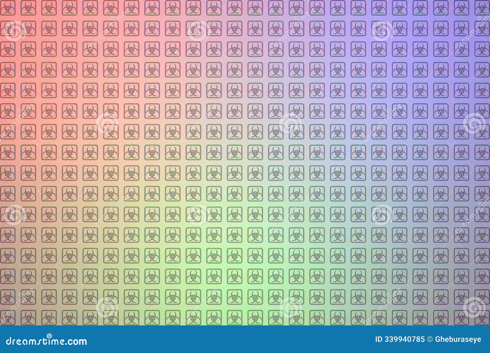 Texture with Biohazard Symbol in Square, Biological Contamination Risk ...