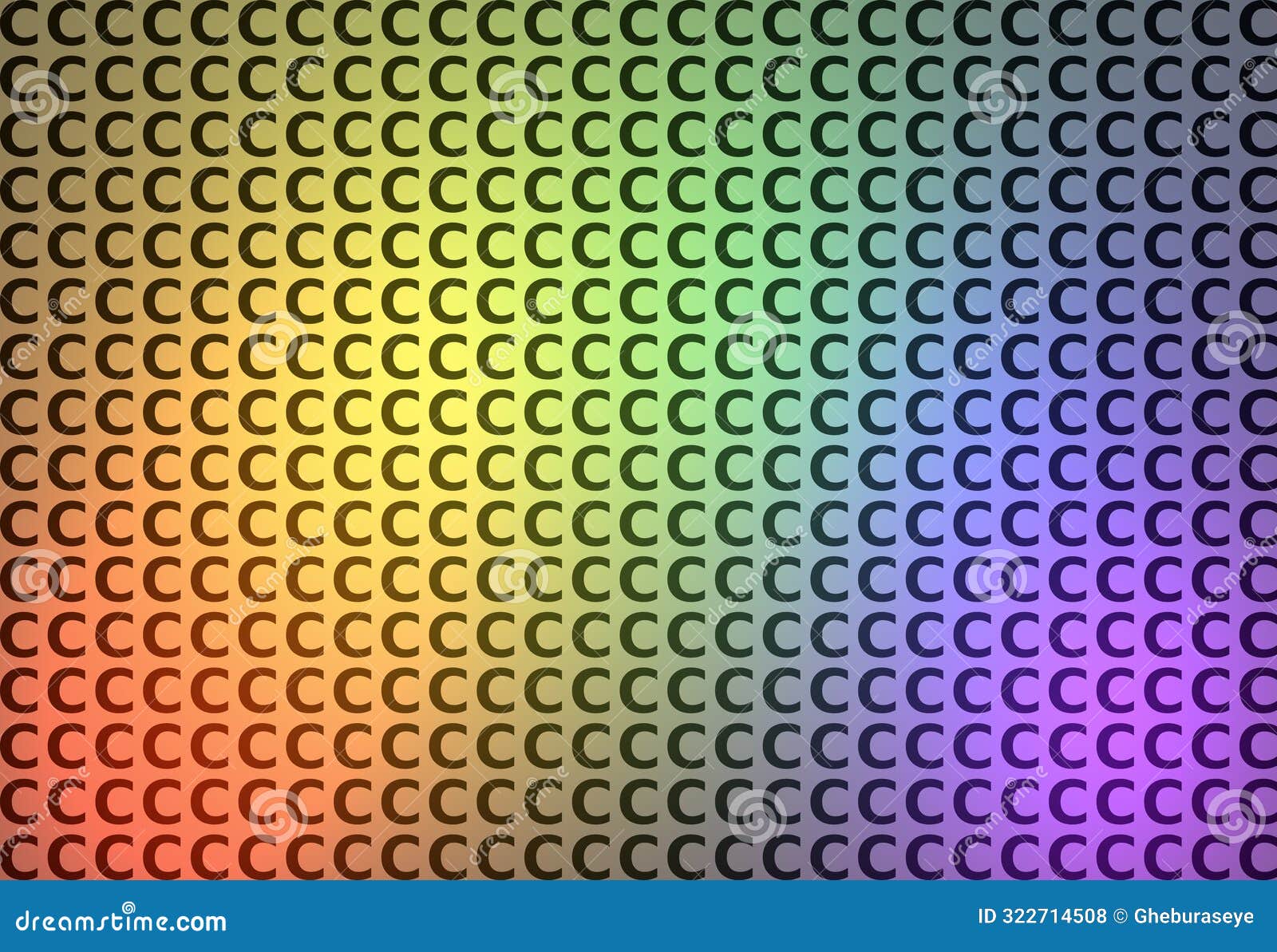 Texture With Letter C, Flashy Background, Fantasy Decomposed Rainbow ...