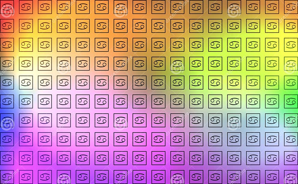 Texture with Cancer Symbol in Square, Stylish and Flashy Background ...