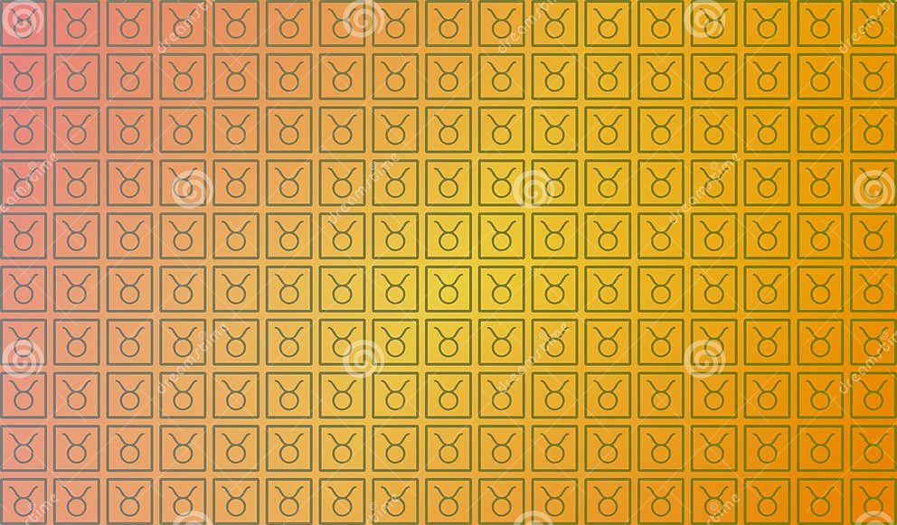 Texture with Taurus Symbol in Square, Showy Background, Fantasy Matte ...
