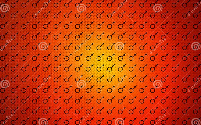 Texture with Mars Planet Symbol, Gaudy Background, Red and Orange ...