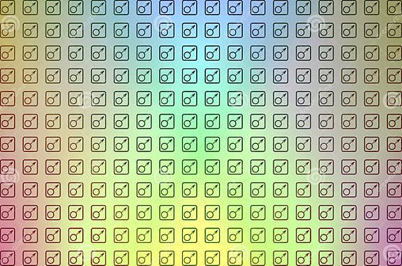 Texture with Symbol of Planet Mars in Square, Fanciful Background ...