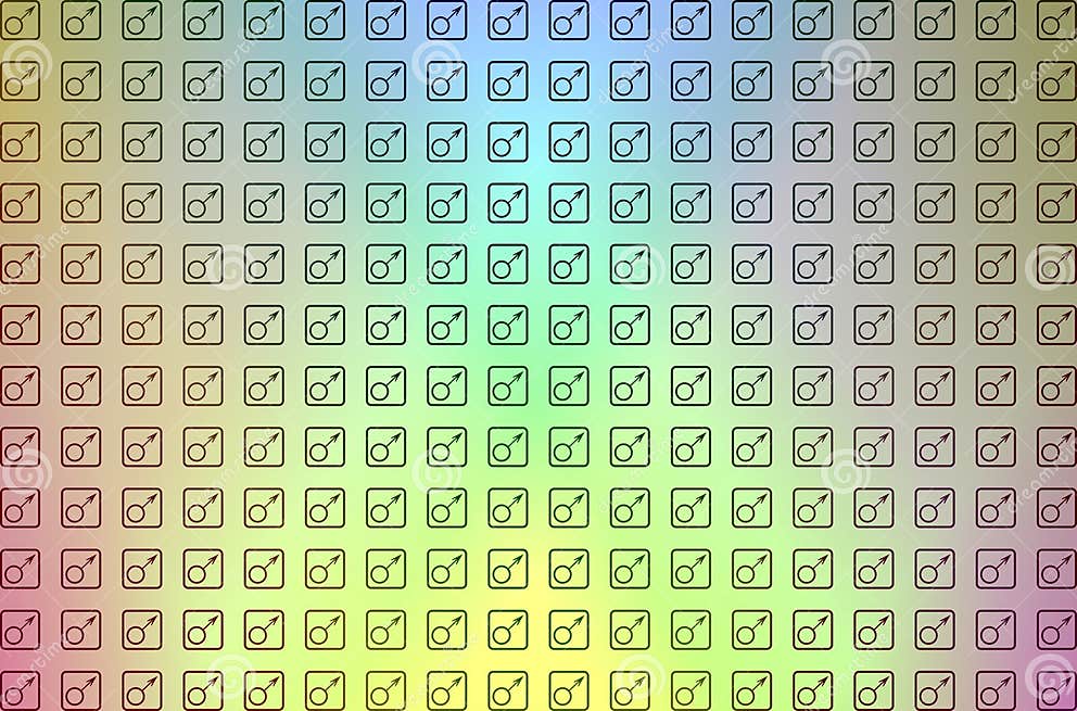 Texture with Symbol of Planet Mars in Square, Fanciful Background ...