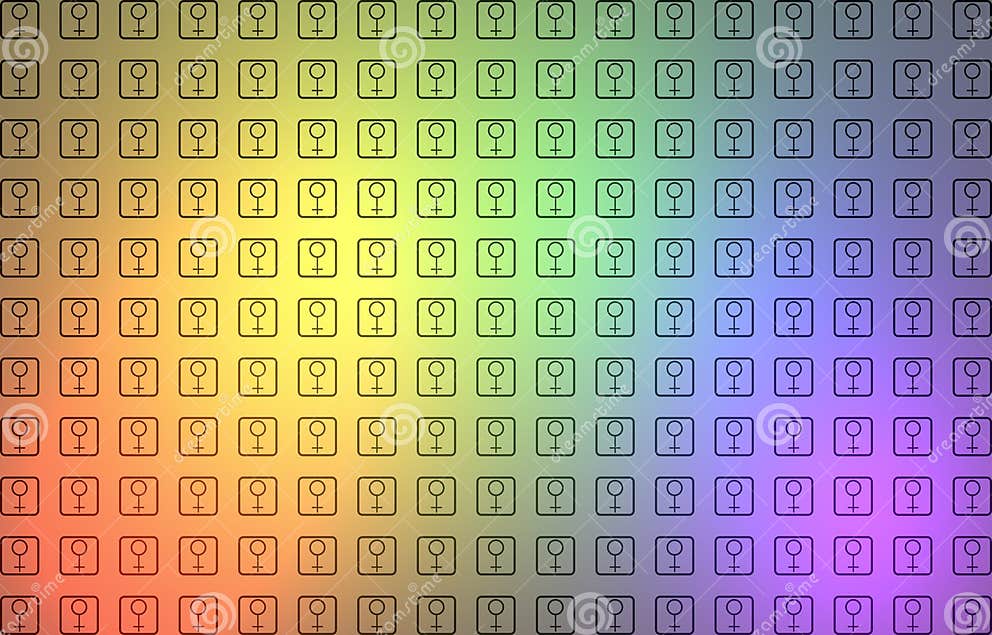 Texture with Symbol of the Planet Venus in Square, Flashy Background ...