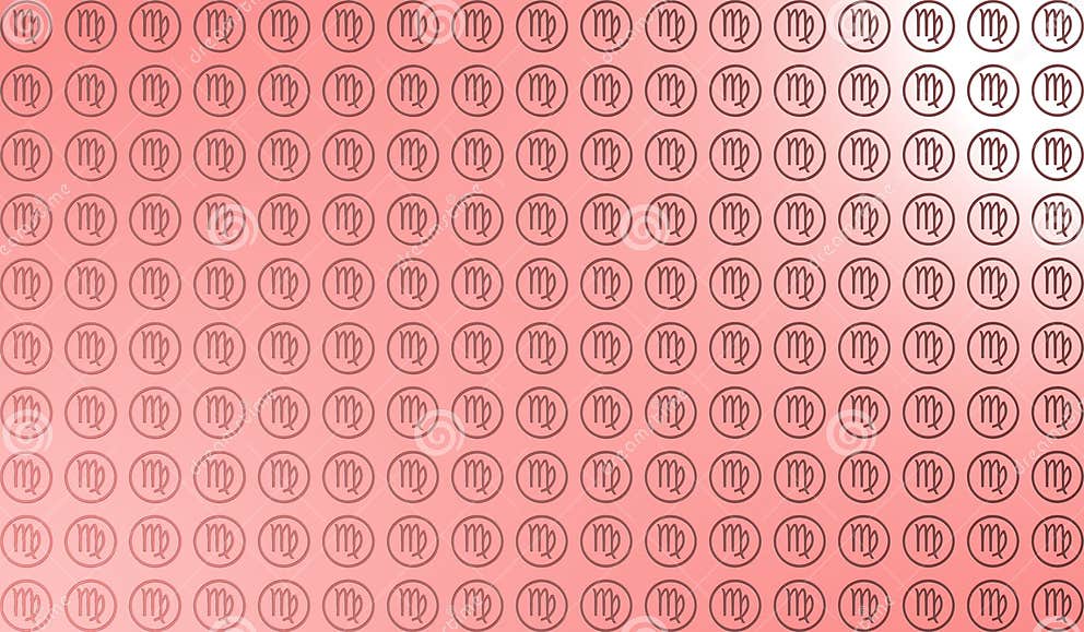 Texture with Virgo Symbol in Circle, Stylish Background, Fantasy Deep ...