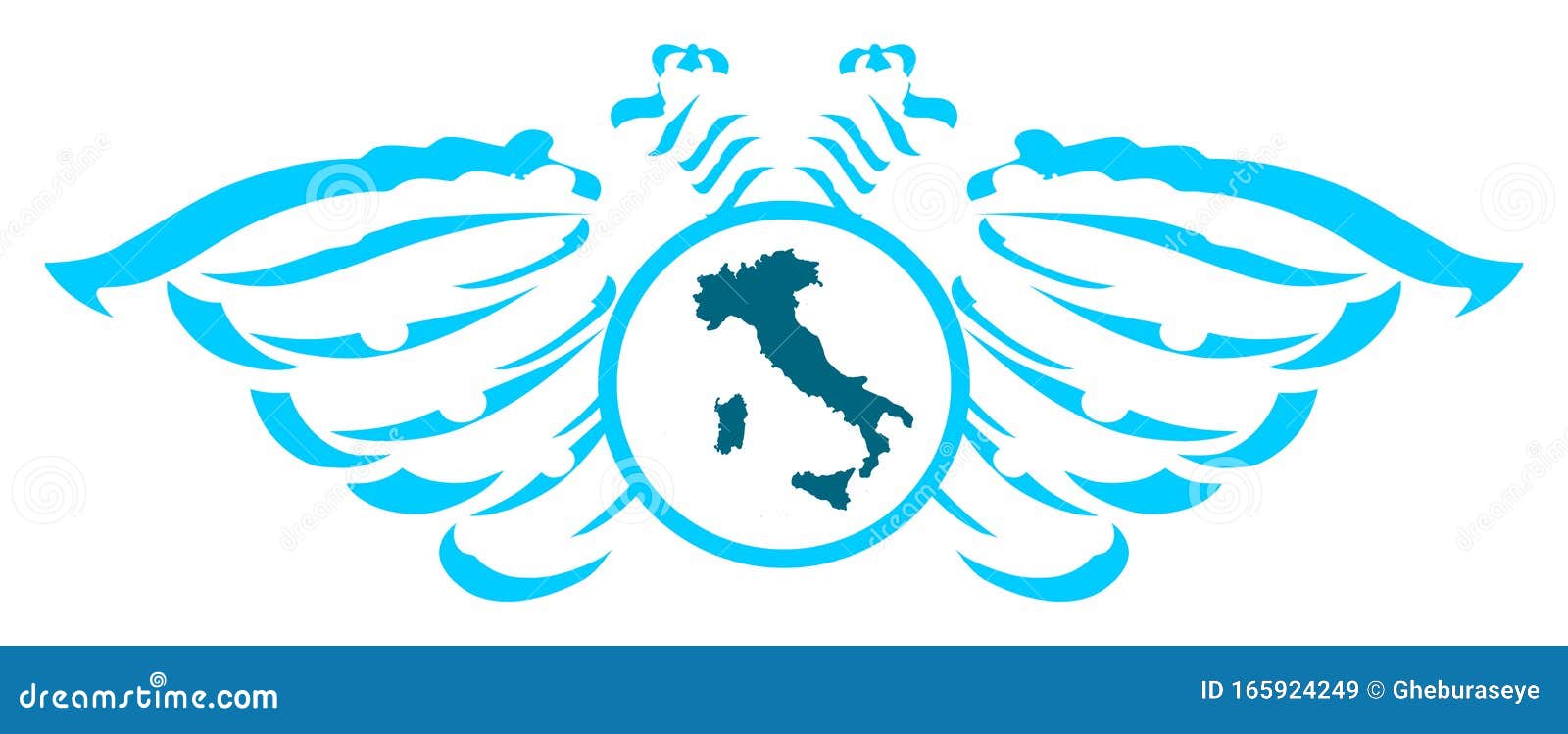 Two-headed Eagle with Italy, Colors, Isolated, Stock Vector ...