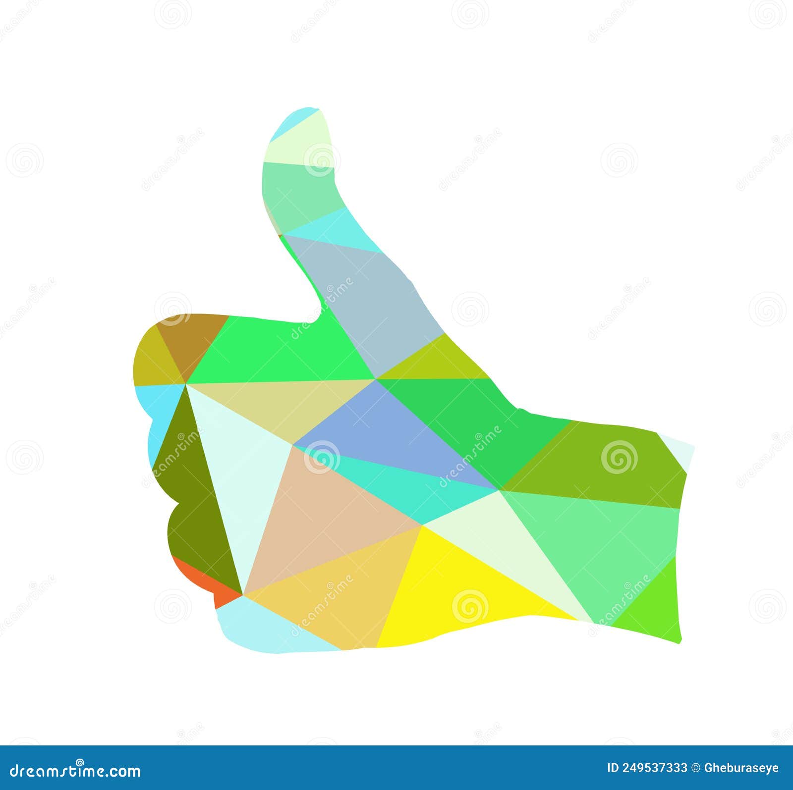 Artistic Thumb Finger, Colors, Stylized, Isolated. Stock Vector ...