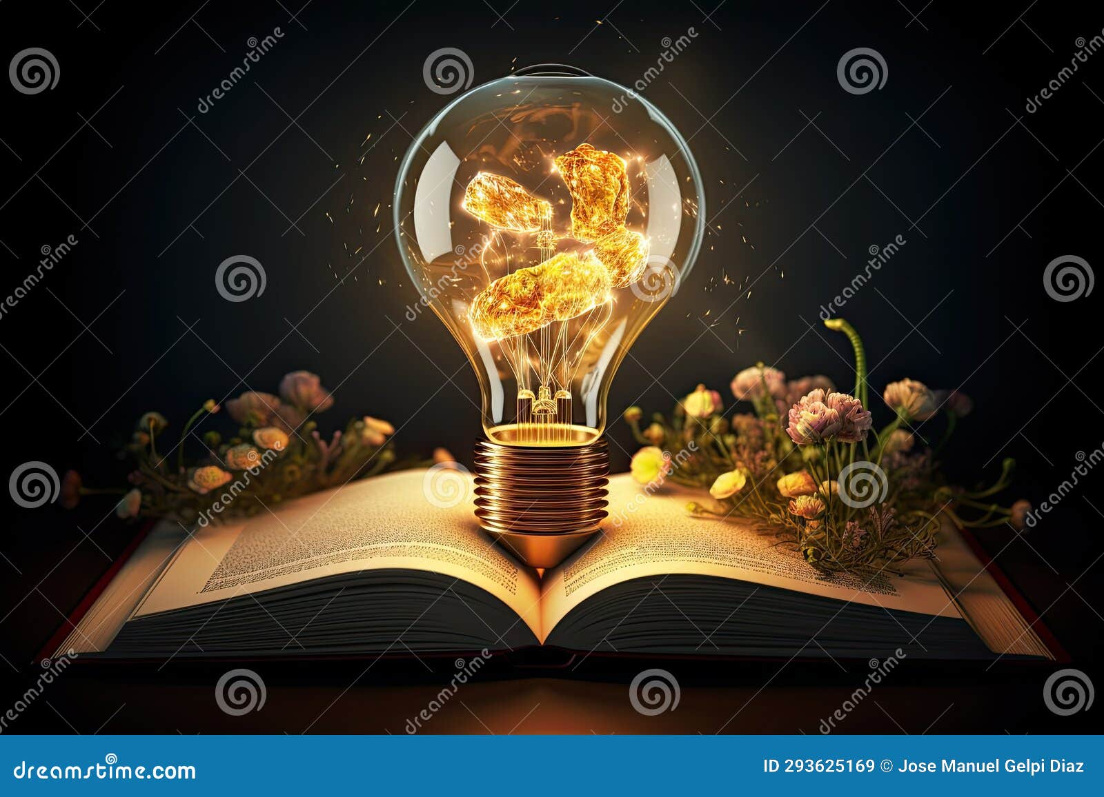 Image Representing Ideas and Knowledge and Intelligence. Generative AI ...