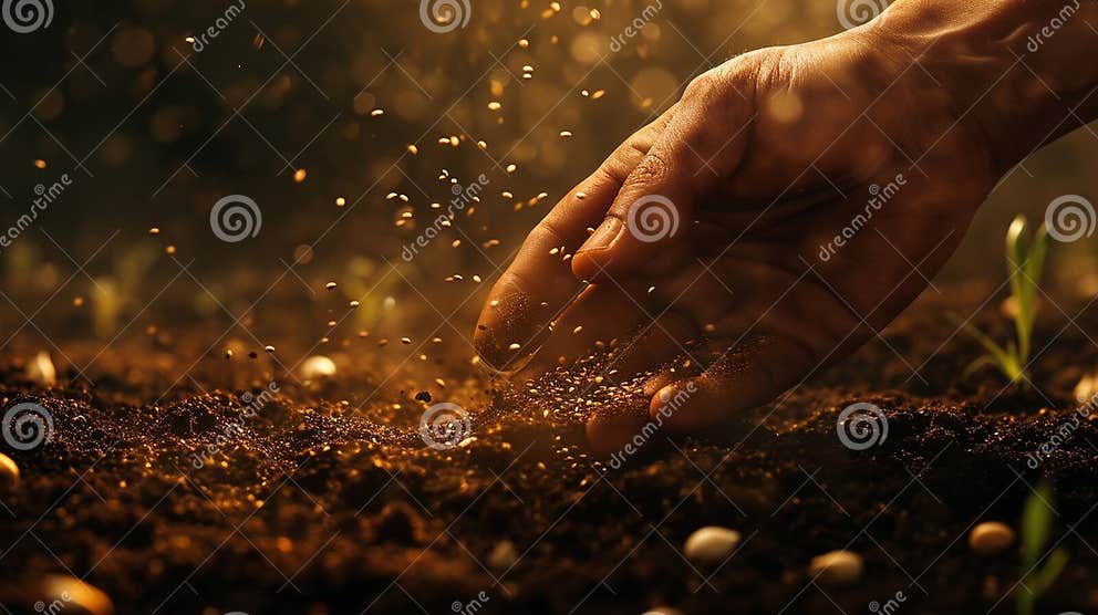 .an Image Representing the Parable of the Sower Stock Illustration ...