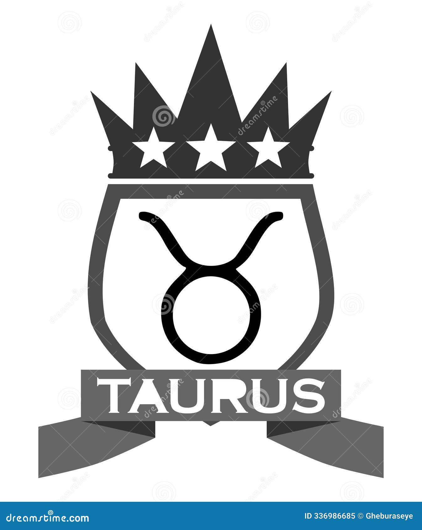 Taurus Symbol Icon Set White Color Illustration Flat Style Simple Image ...