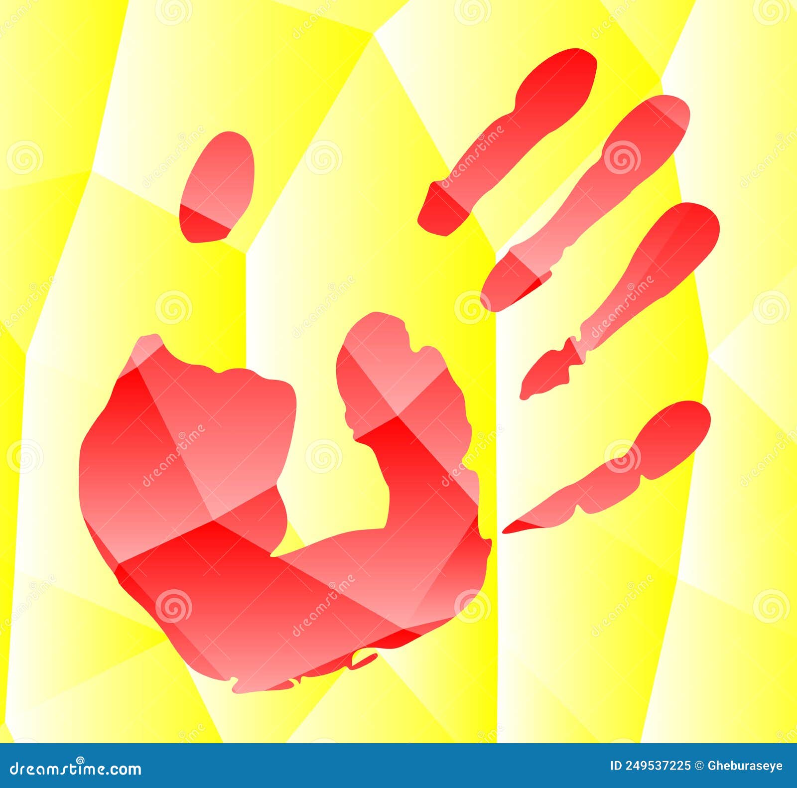 Stylized Artistic Hand, Colors, Mosaic, Fantasy. Stock Vector ...
