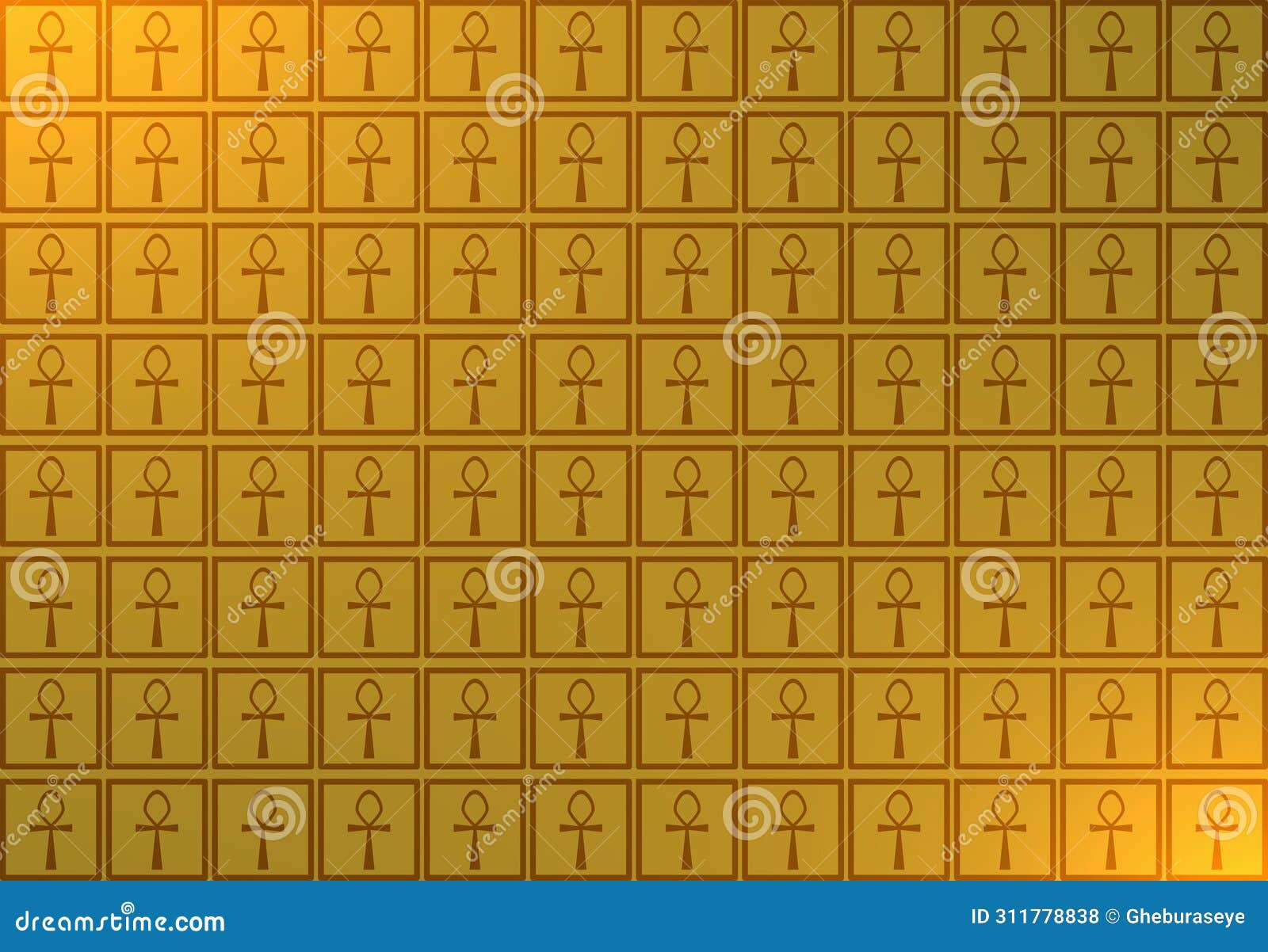 Ankh Symbol, Ancient Egypt, Metallic Copper Fantasy, Isolated. Stock ...