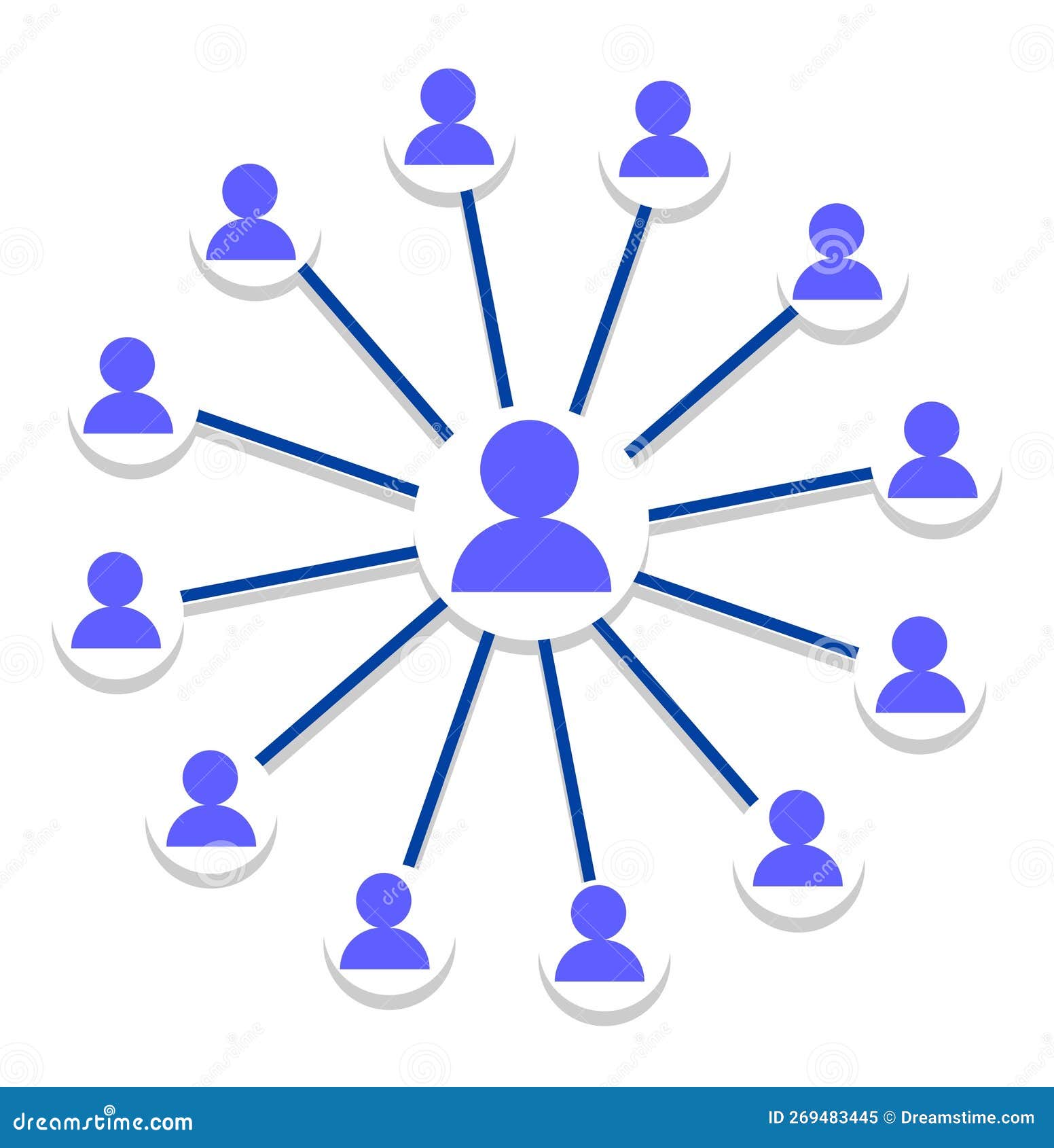 Concept of Team, Team, Work, Blue, Isolated. Stock Illustration ...