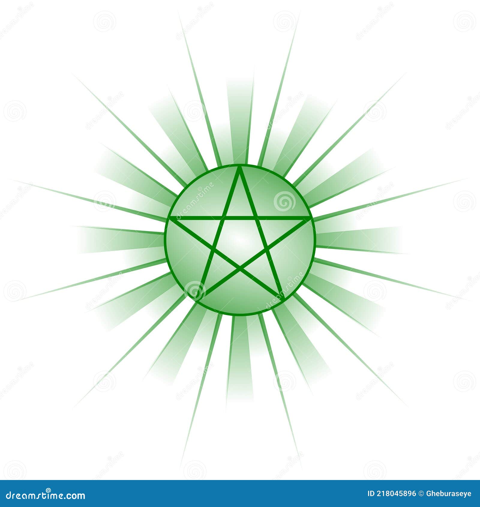 Pentacle with Rays of Light, Decoration, Color, Isolated. Stock ...