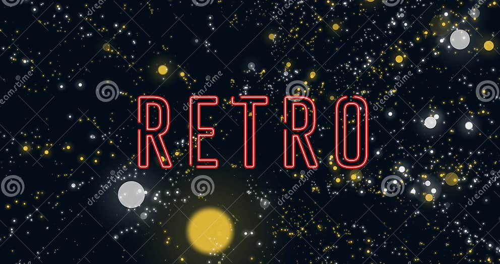 Image of Retro Text Over Light Spots Stock Illustration - Illustration ...