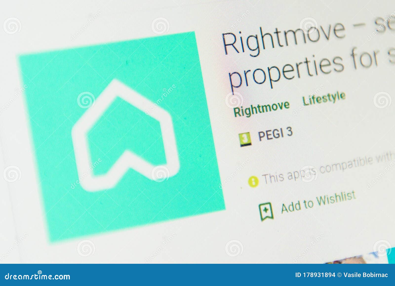 Rightmove App Icon. Selective Focus. Editorial Stock Image - Image of ...