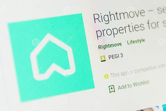 Rightmove App Icon. Selective Focus. Editorial Stock Image - Image of ...