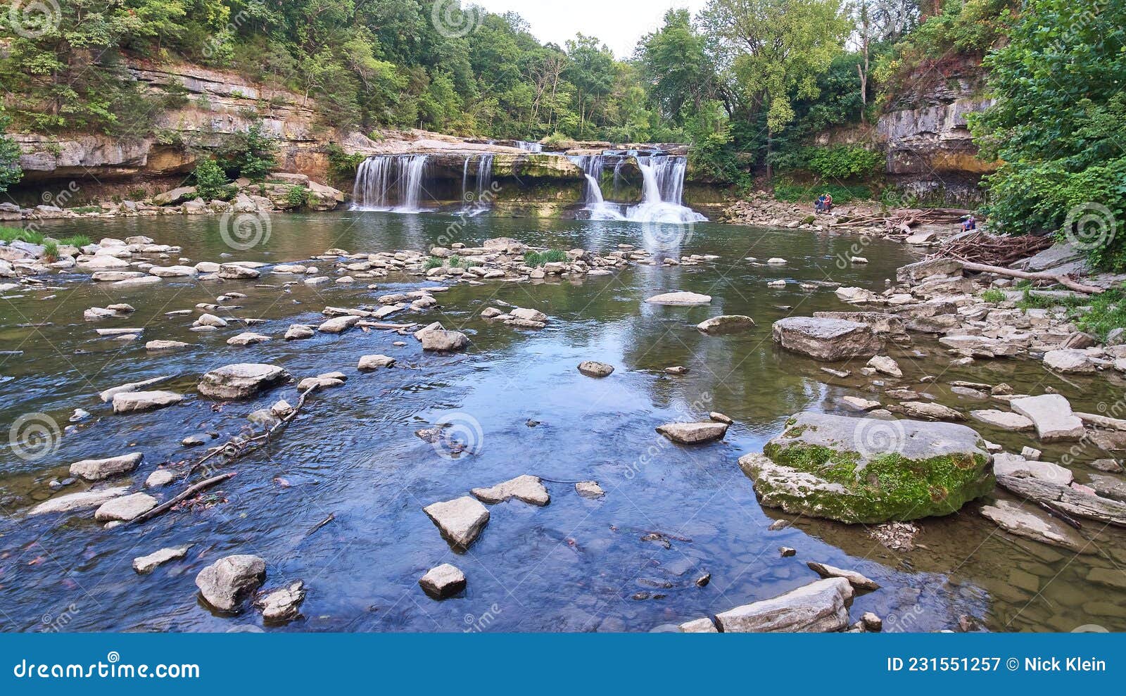 River and Basin that Flows Away from the Cataract Falls Stock Image ...