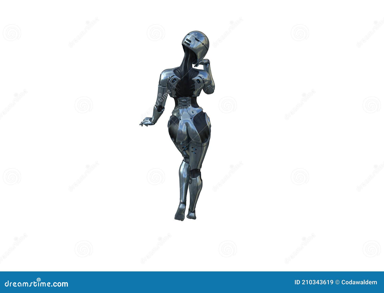 Image Robot Created in Female Figure with Different Viewing Angles ...